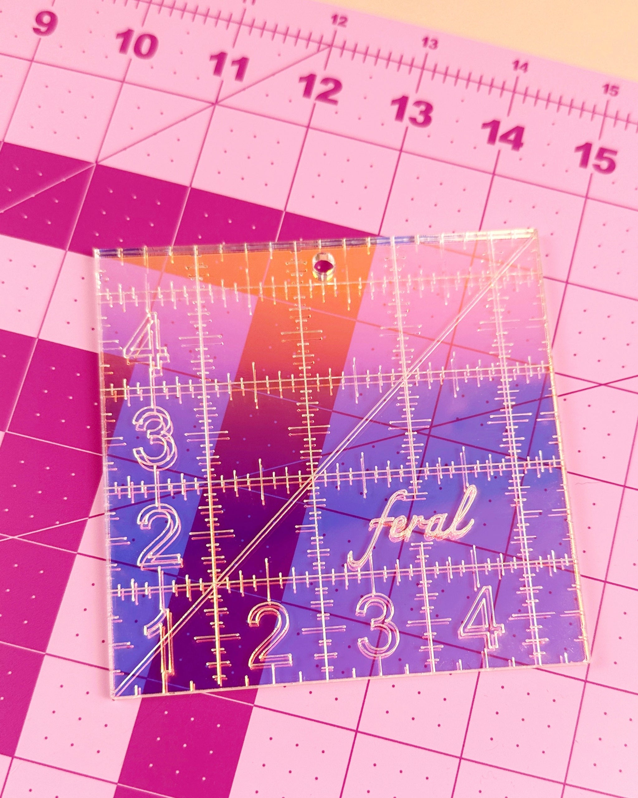 4.5 in Square Quilting Ruler – Feral Notions