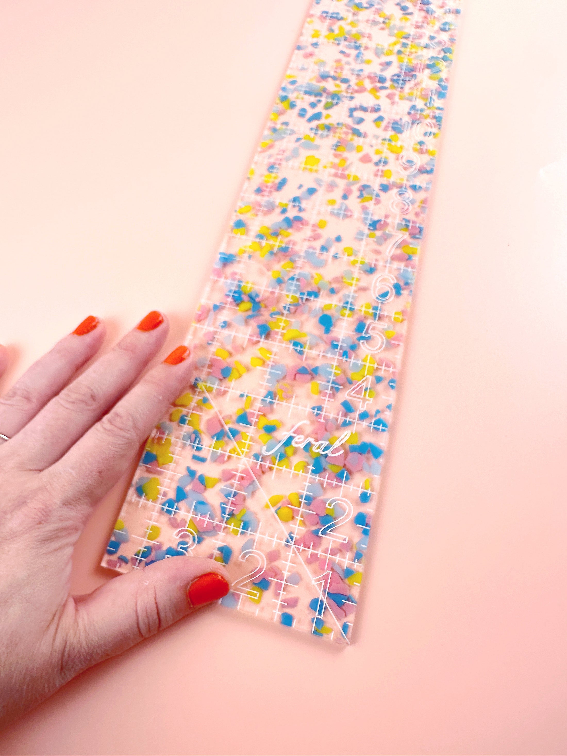 Confetti Fat Quarter Quilting Ruler – Feral Notions
